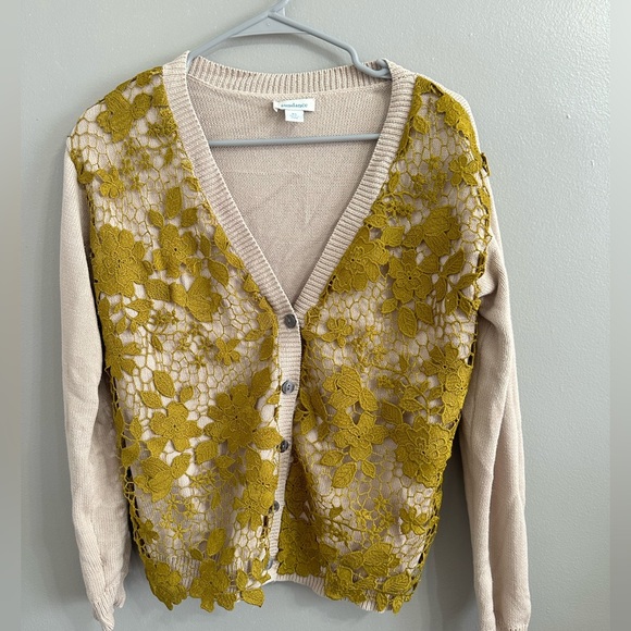 Sundance | Sweaters | Sundance Catalog Sweater Cardigan With Lace Inset ...